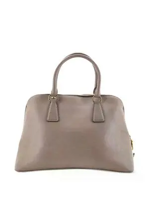 Prada Saffiano Leather Medium Satchel - Neutrals