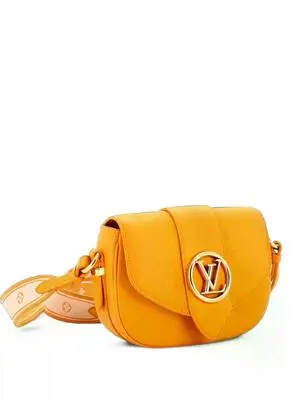 LOUIS VUITTON Pont 9 Soft Bag Leather Pm Crossbody Bag - Orange