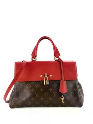 LOUIS VUITTON Venus Handbag Monogram Canvas And Leather Satchel - Red