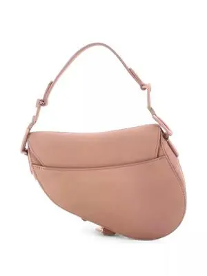 Dior Ultra Matte Saddle Handbag Leather Mini Shoulder Bag - Neutrals