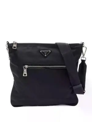 Prada 2010s Tessuto Shoulder Bag - Black