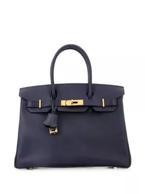 Hermès Birkin Handbag Epsom With Gold Hardware 30 Satchel - Blue