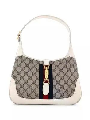 Gucci Jackie 1961 Gg Coated Canvas Small Hobo Bag - White