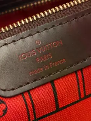 LOUIS VUITTON Damier Ebène Canvas Neverfull Tote Bag