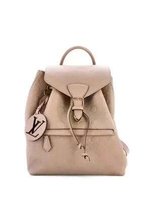 LOUIS VUITTON Montsouris Nm Monogram Empreinte Leather Pm Backpack - Neutrals
