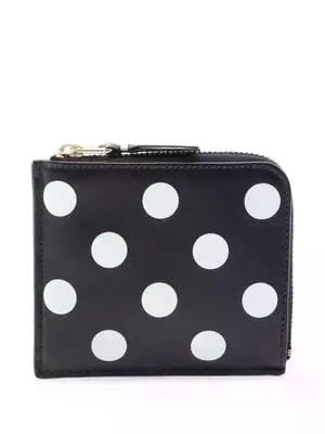 Comme Des Garçons 2020s Polka-dot L-shaped Coin Purse - Black
