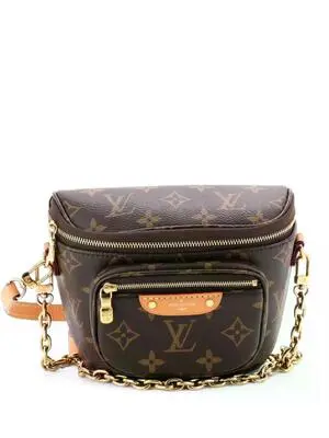 LOUIS VUITTON Bum Bag Monogram Canvas Mini Belt Bag - Brown
