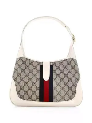 Gucci Jackie 1961 Gg Coated Canvas Small Hobo Bag - White