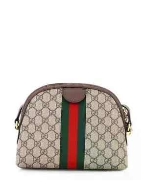 Gucci Ophidia Dome Gg Coated Canvas Small Shoulder Bag - Brown