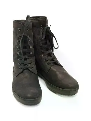 TOD'S Gommino-detail Lace-up Combat Boots