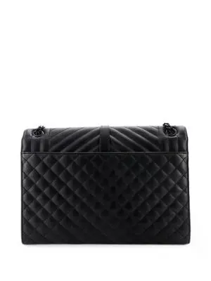 Saint Laurent Classic Monogram Envelope Satchel Mixed Matelasse Leather Large Shoulder Bag