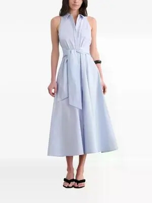 TOCCIN Sleeveless Shirt Midi Dress - Blue