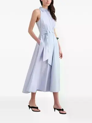 TOCCIN Sleeveless Shirt Midi Dress - Blue