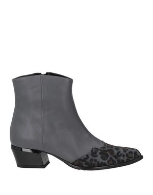 NILA & NILA Leather Ankle Boots With Leopard Print And Pointed Toe