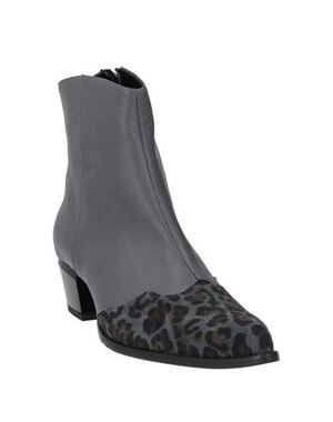 NILA & NILA Leather Ankle Boots With Leopard Print And Pointed Toe