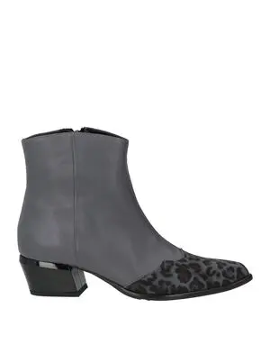 NILA & NILA Leather Ankle Boots With Leopard Print And Pointed Toe