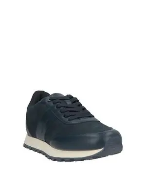 Paul & Shark Leather And Nubuck Low-top Sneakers - Navy