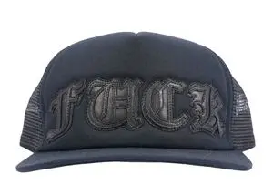 Chrome Hearts Trucker Cap With Fuck Letter Patch - Black