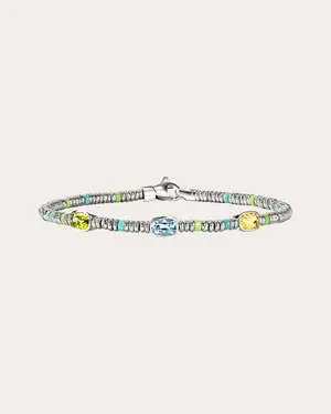 John Hardy Peridot & Lemon Quartz Heishi Gem Bracelet - Silver