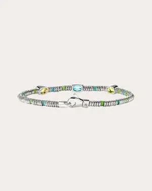 John Hardy Peridot & Lemon Quartz Heishi Gem Bracelet