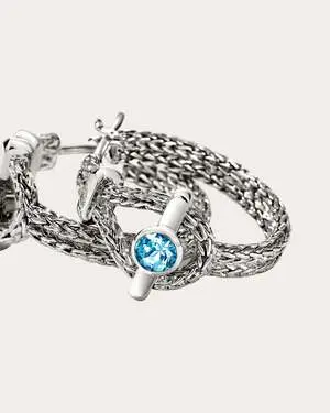 John Hardy Swiss Topaz Icon Hoop Earrings