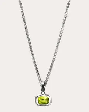 John Hardy Peridot And Diamond Heishi Gem Pendant Necklace