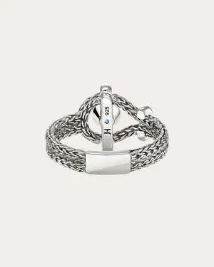 John Hardy Sterling Silver Swiss Topaz Icon Ring