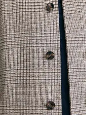 REISS Morpeth Wool-blend Check Single-breasted Overcoat - Stone Check