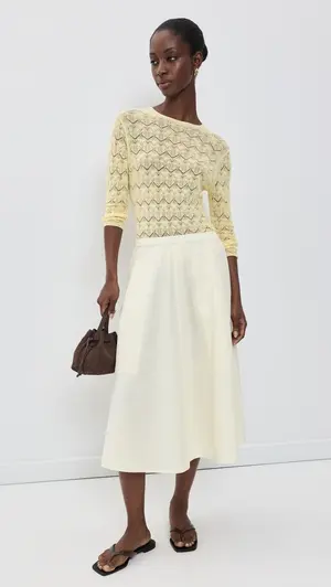 Vince Fine Lace Crew Neck Sweater