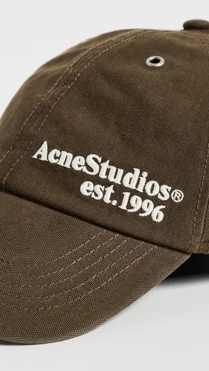 Acne Studios Cuddy Waxed Cotton Canvas Cap