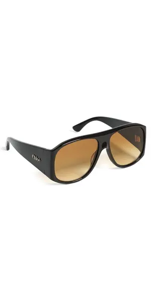 Chloé Ch0347s Aviator Sunglasses - Brown-brown-brown