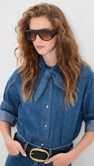Chloé Ch0347s Aviator Sunglasses