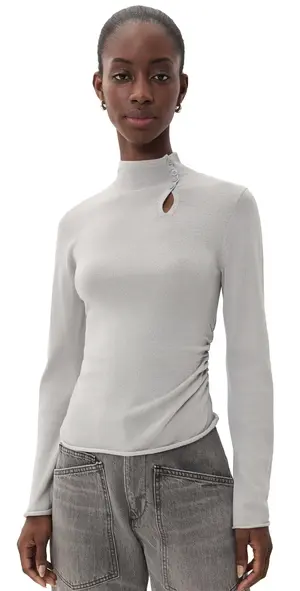Helmut Lang Button Sweater - Light Grey