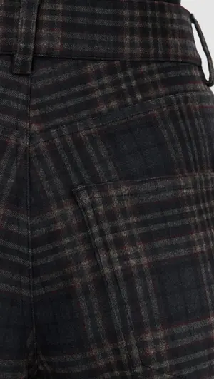 DARKPARK Tartan Barrel Leg Pants