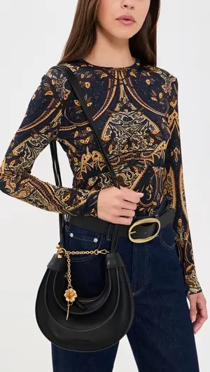Farm Rio Leather Small Banana Bag