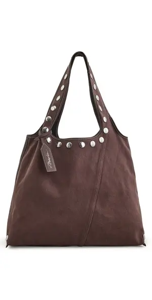 3.1 Phillip Lim Washed Denim Market Tote - Rust-brown Multi