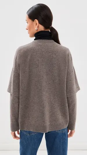 DARKPARK Troy Knit Double Sleeve Sweater - Brown