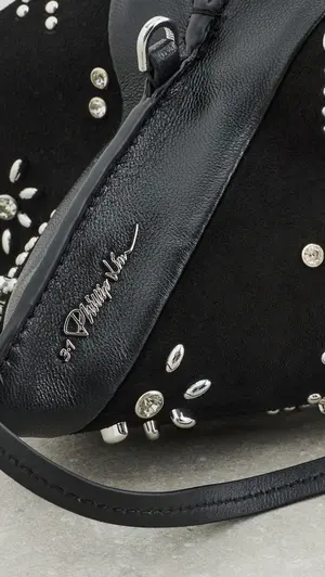 3.1 Phillip Lim Studded Faux Suede Mini Luna Crossbody Bag