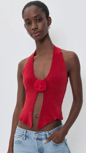 With Jéan Rose Knit Top