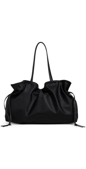 Tory Burch Ella Nylon Drawstring Tote - Black