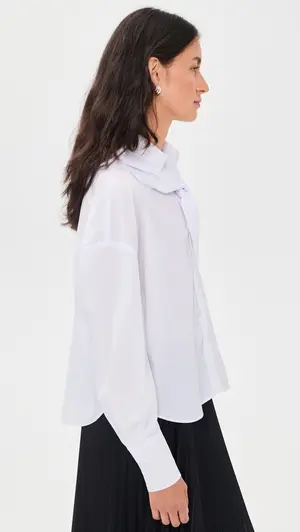 ANOTHER GIRL Boxy Shirt With Neck Scarf