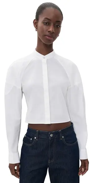 Helmut Lang Saddle Button Down Shirt - White