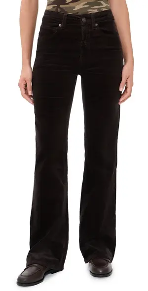 Good American Good Classic Bootcut Corduroy Pants - Espresso