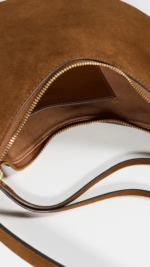 Tory Burch Romy Suede Half Moon Bag