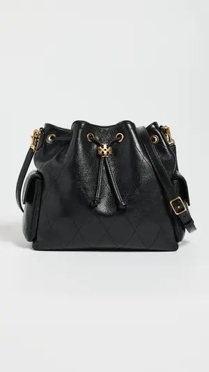 Tory Burch Charlie Quilted Drawstring Shoulder Bag