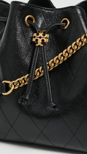 Tory Burch Charlie Quilted Drawstring Shoulder Bag