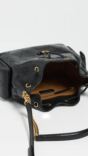 Tory Burch Charlie Quilted Drawstring Shoulder Bag