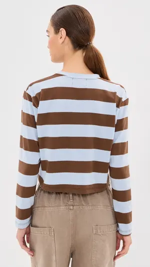 STATE & LAKE Cricket Tee - Coco/blue
