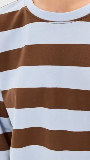 STATE & LAKE Cricket Tee - Coco/blue