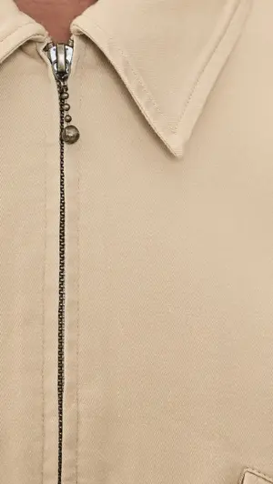 Good American The Twill Cropped Bomber Jacket